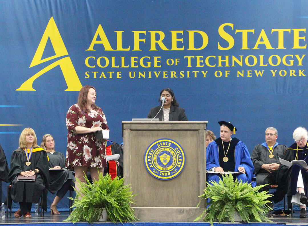 Sarah Claud receives Alfred State Student Advocate Award - THE ...