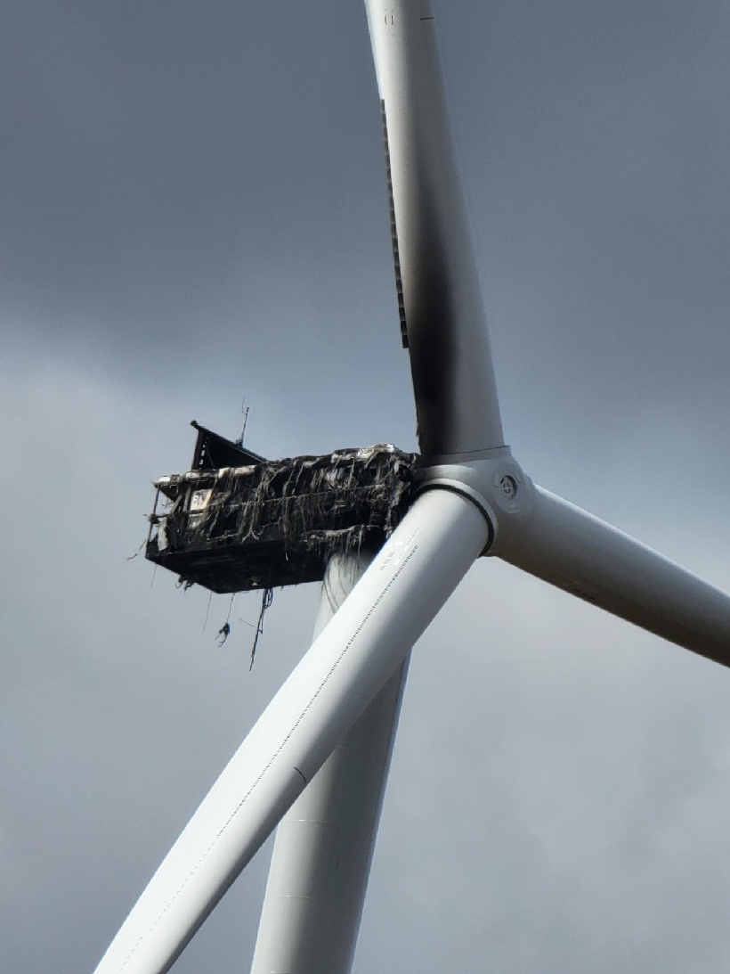 Update: Wind turbine fire in western Steuben County - THE WELLSVILLE SUN