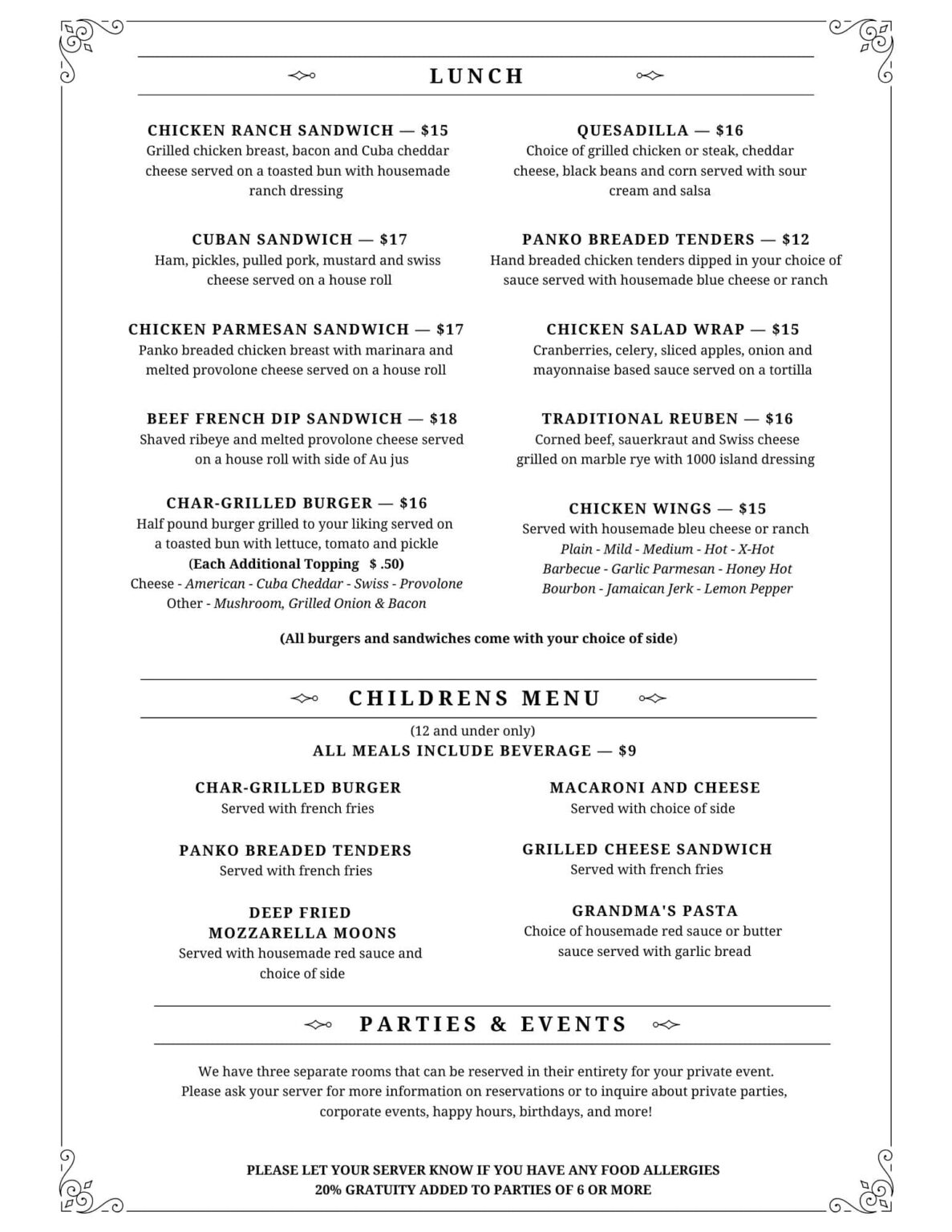 Moonwinks Restaurant of Cuba announces new menu! - THE WELLSVILLE SUN