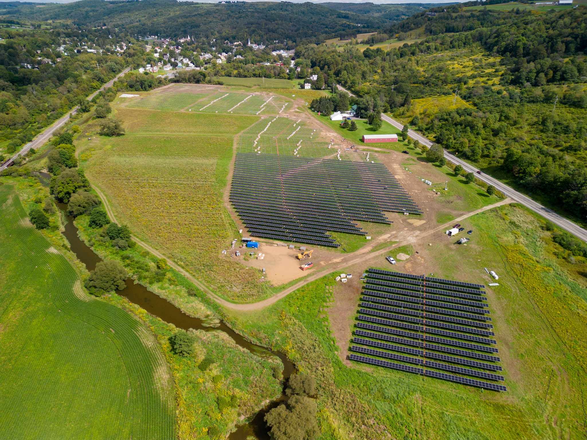 Drone shots: Andover's solar farm more than half finished - THE ...