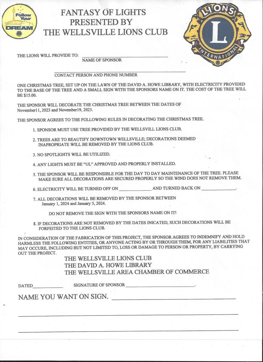 Wellsville Lions "Festival of Lights" at the David A. Howe Library is ...