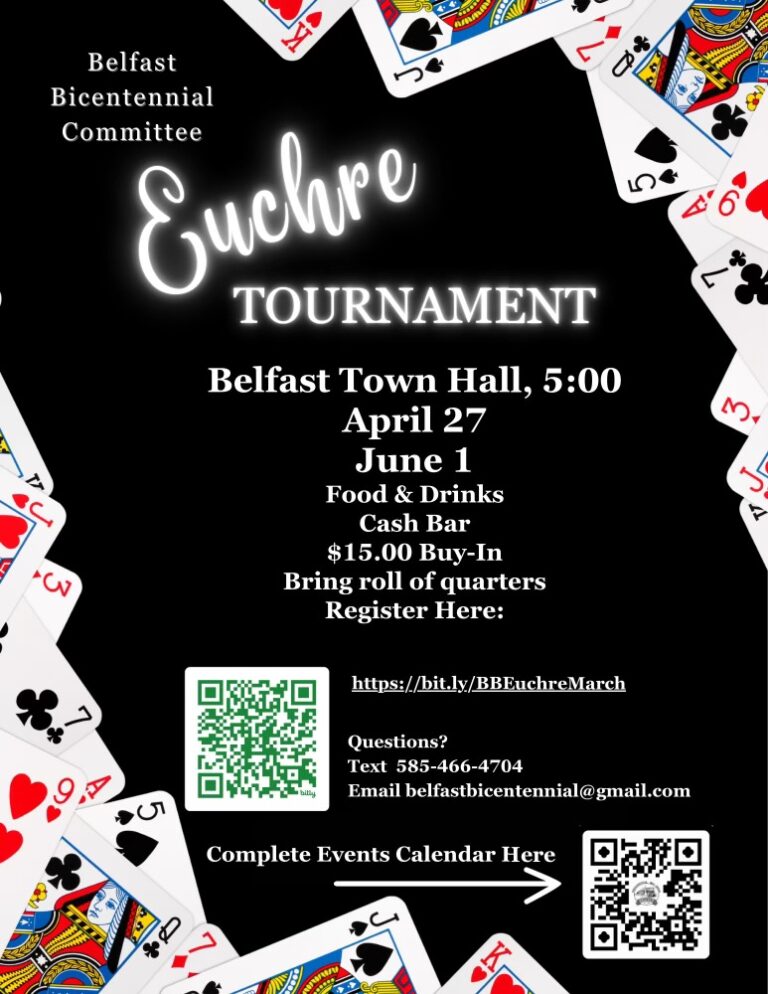 Euchre Tournaments planned to support Belfast Bicentennial celebration ...