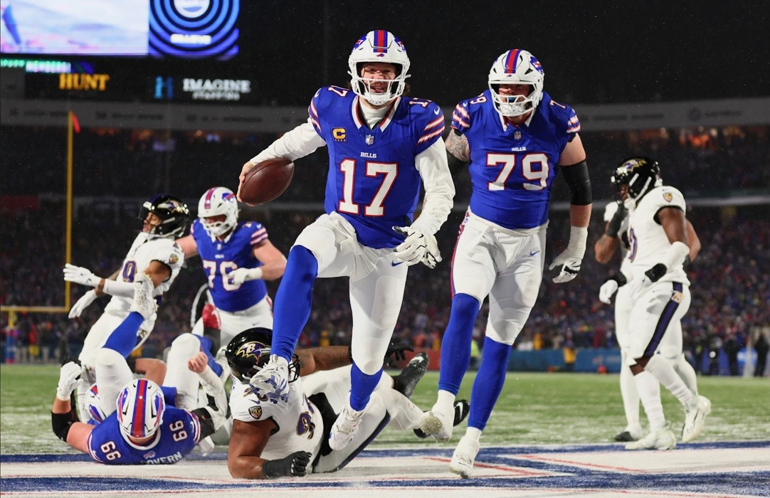 Andrews isn't going to be called a 'goat' like Tom Brady as Josh Allen ...