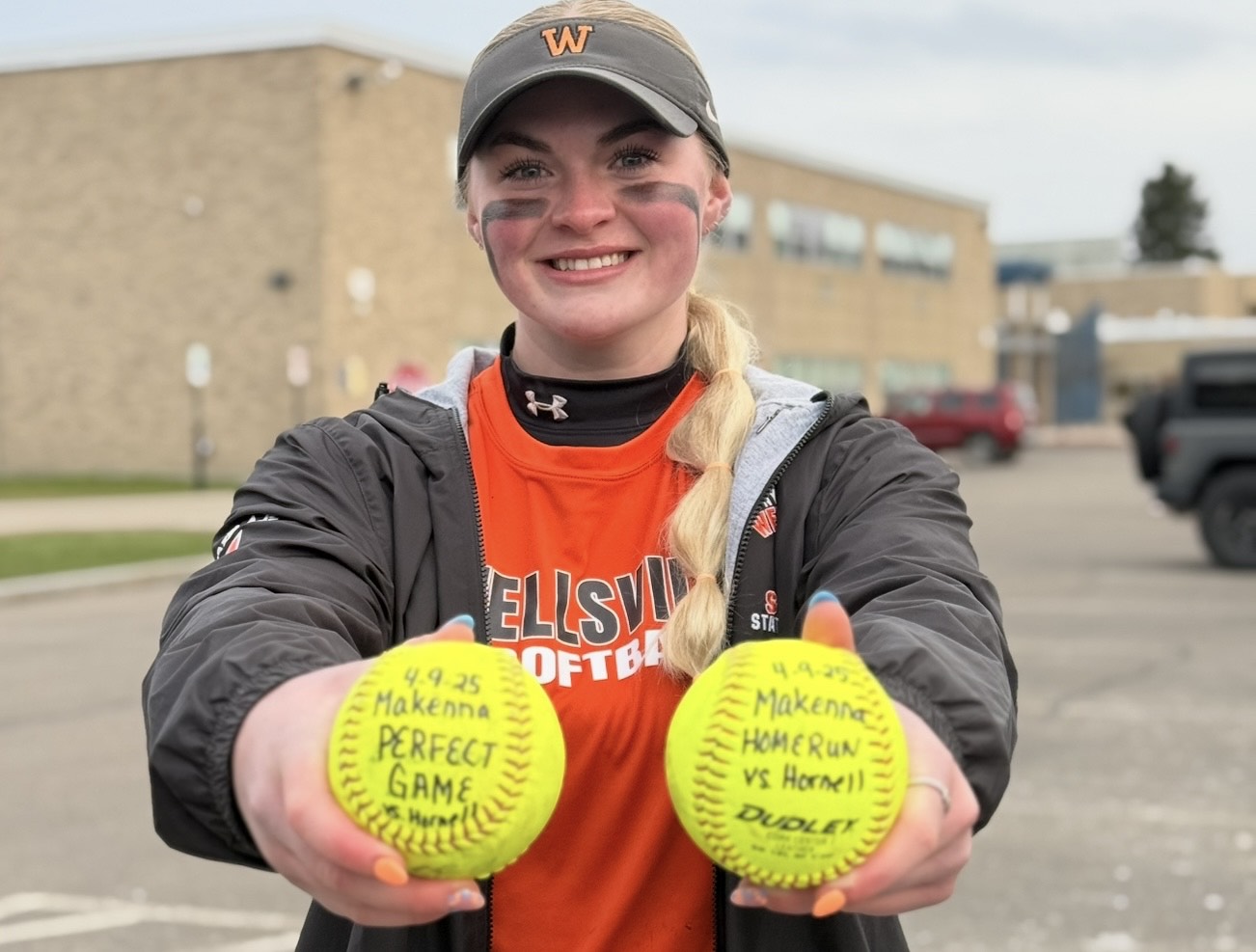 Makenna Dunbar tosses perfect game to beat Hornell and hits home run; B ...