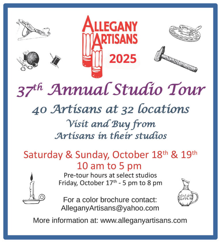 Step Inside the Studios: See Art in Action at the 2025 Allegany ...