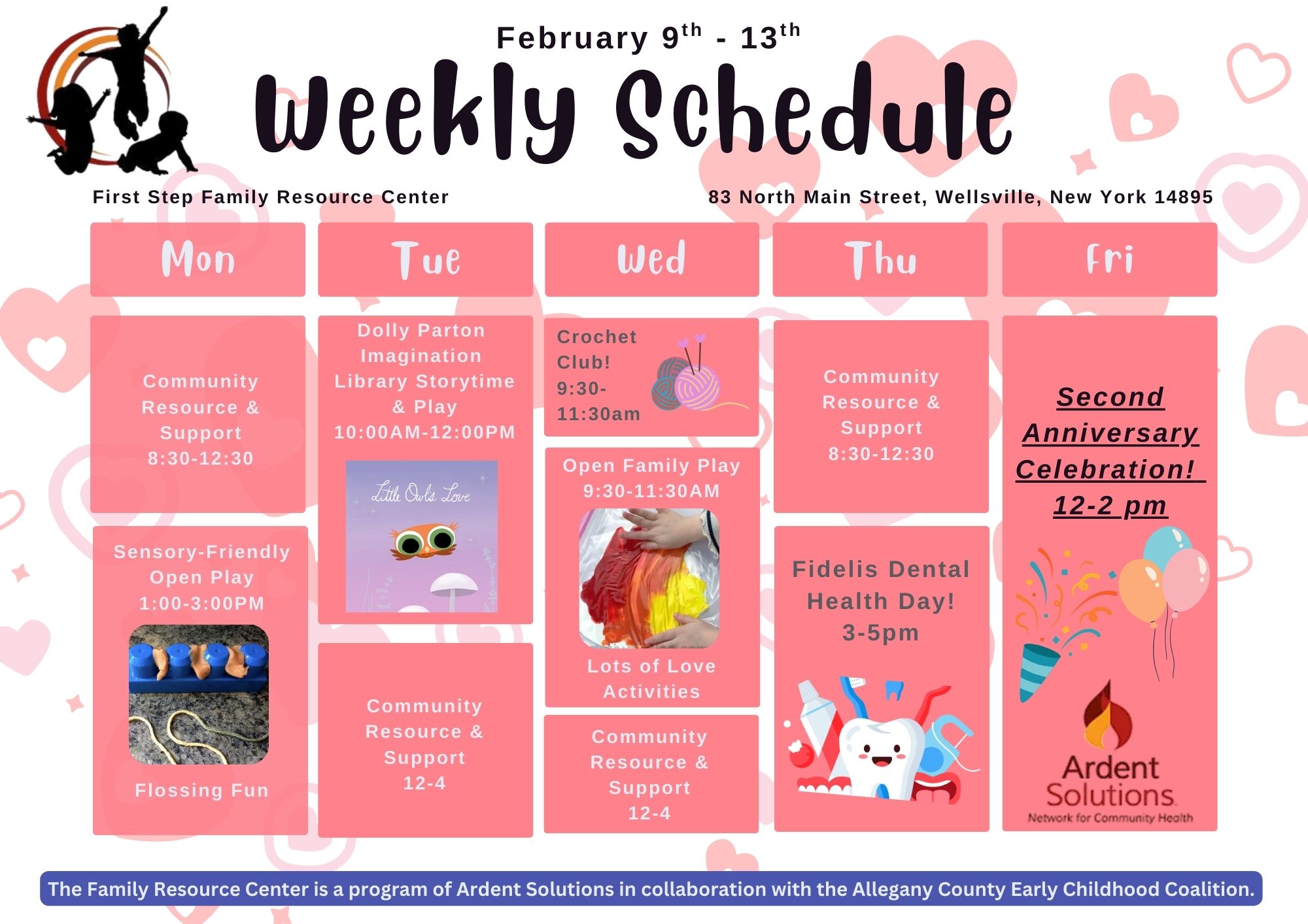 First Step Family Resource Center: This Week's Schedule in Downtown ...