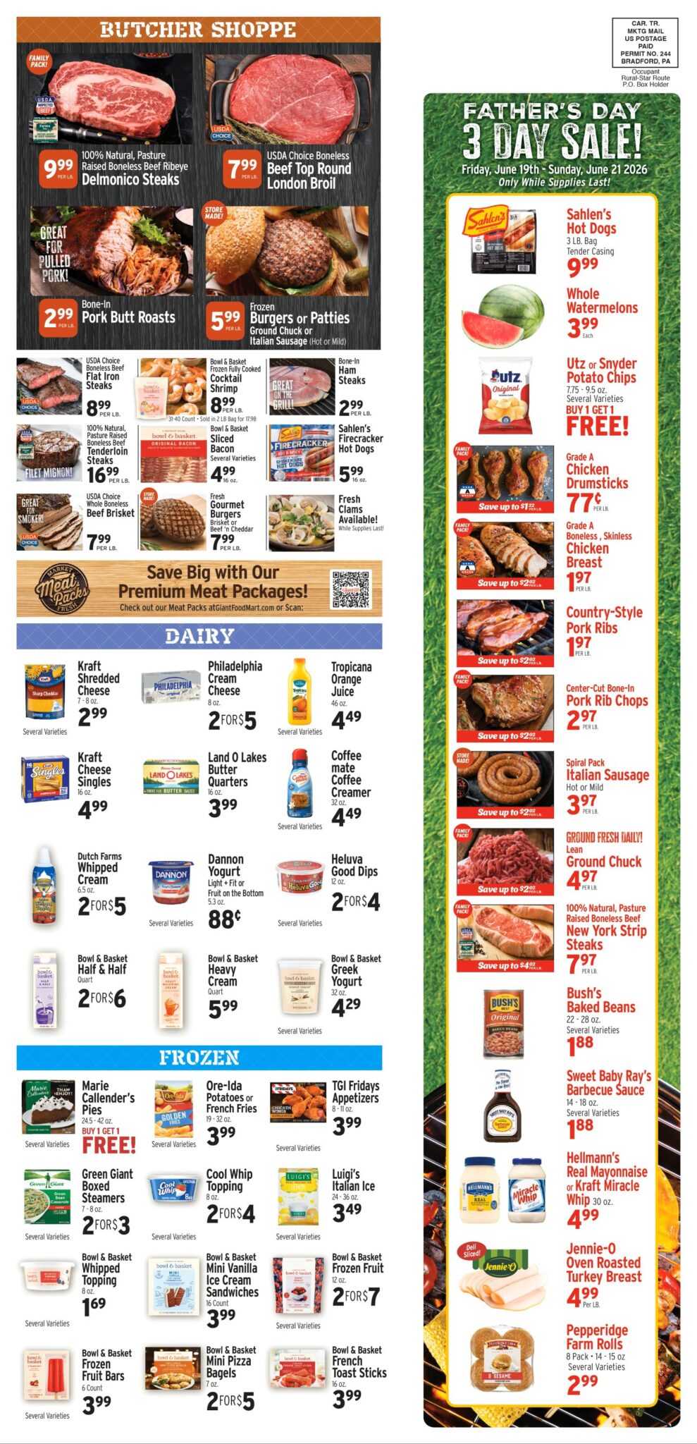 First Sale of the Summer at Giant Food Mart in Wellsville and Cuba ...